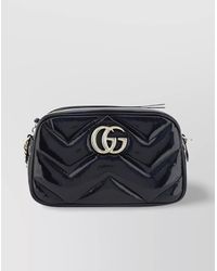 Gucci Quilted Calfskin Chain Strap Shoulder Bag in Blue | Lyst