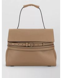 Moschino Buckle-Detail Leather Tote Bag in Black | Lyst UK