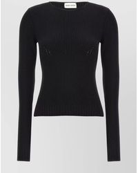 Magda Butrym Textured Sweater in Natural | Lyst UK