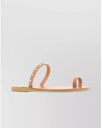 Ancient Greek Sandals Strap Flat Sandals in Black | Lyst UK