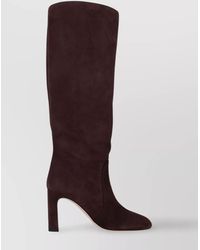 Stuart Weitzman Amata 60 Almond-Toe Block-Heel Pumps in Black | Lyst UK