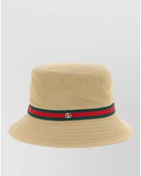 Gucci Ribbon Hat in Natural | Lyst UK