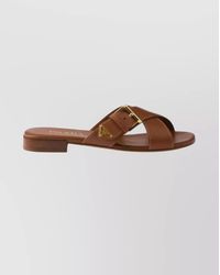 Prada Strap Slides in Black | Lyst UK