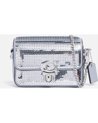 COACH Studio 12 Sequined Leather Bag in Purple | Lyst