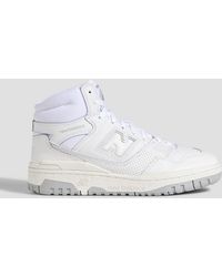 New Balance Leather 650 High-Top Sneakers in White for Men | Lyst