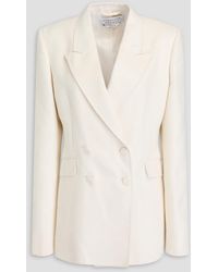 Gabriela Hearst Double-Breasted Belted Blazer in Black | Lyst UK