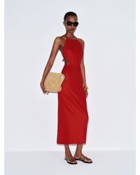 Reformation Trista Linen Dress in Green | Lyst