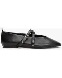 Tommy Hilfiger Mary Janes Buckle Strap Ballet Flat in Black | Lyst UK