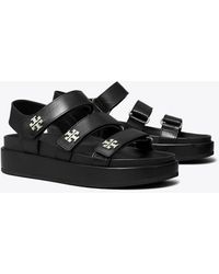 Tory Burch Kira Tripe Strap Sandals in White | Lyst UK