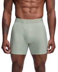 Under Armour Ua Performance Tech Mesh 6" 3-pack Boxerjock in Orange for ...
