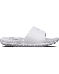 Under Armour Project Rock 3 Slides Pitch in Black | Lyst