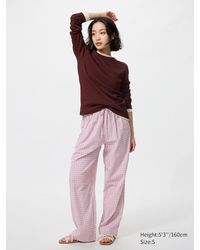 Uniqlo Easy Trousers (Check) in Blue | Lyst UK
