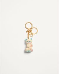 Valentino Garavani Chez Bag And Key Ring Charm in White | Lyst Australia
