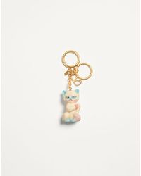 Valentino Garavani Chez Bag And Key Ring Charm in White | Lyst Australia