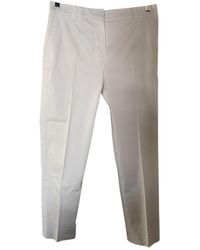 Max Mara Studio Maxmara Studio Straight Leg Trouser in White - Lyst