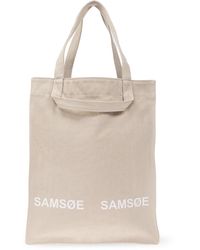 Samsøe & Samsøe Logo-Patch Shoulder Bag in Natural for Men | Lyst UK