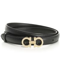 Ferragamo Fixed Gancini Belt in Black | Lyst UK