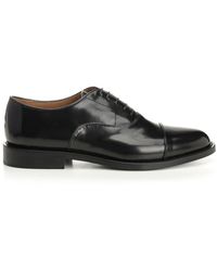 Saxone Of Scotland Leather Oxford Shoes in Black for Men | Lyst UK