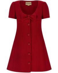 Valentino Garavani V Dress Dresses in Red | Lyst UK
