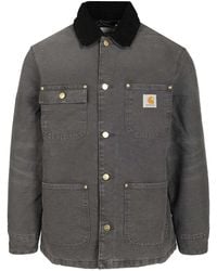 Carhartt Loose Fit Logo Patch Jacket in Brown for Men | Lyst UK