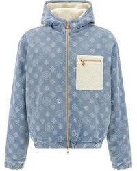 CASABLANCA Monogram Quilted Puffer Jacket in Grey for Men | Lyst UK