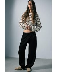 Monki Loose Fit Cocoon Leg Suiting Trousers in Grey | Lyst UK