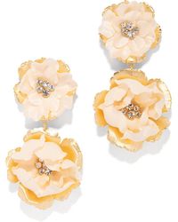 The Pink Reef Oversized Crystal Floral Bow in Metallic | Lyst UK