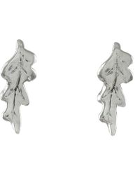 Lucy Flint Jewellery Daisy Sterling Silver Stud Earrings in Metallic ...