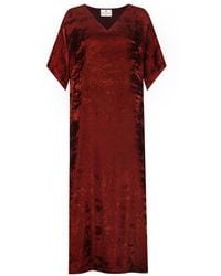 DHARA SHETH DUBAI Palette Picnic Long Dress With Side Slit in Red | Lyst UK