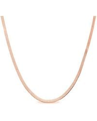 Spero London Large Herringbone Sterling Flat Snake Chain in Metallic ...