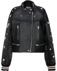 Women's COACH Leather jackets On Sale - Lyst