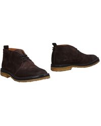 Buttero Dark Ankle Boots Soft Leather in Black for Men | Lyst