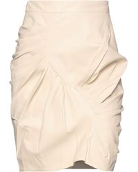 Isabelle Blanche Synthetic Mini Skirt in Beige (Natural) | Lyst