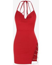 Red Halter Backless Dress for Women - Up to 65% off | Lyst