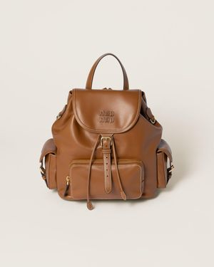 Brown Miu Miu Backpacks for Women | Lyst