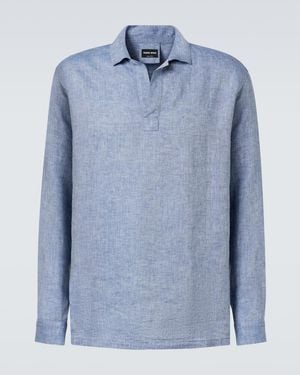 Giorgio Armani Linen Shirts for Men | Lyst