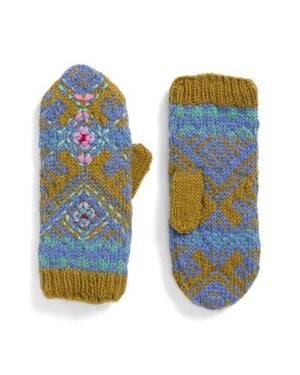 Blue French Knot Gloves for Women | Lyst