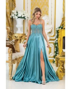 Designer Blue Satin Slip Dresses for Women - Up to 67% off | Lyst