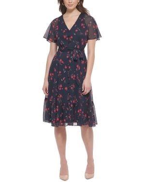 Calvin klein flower dress store