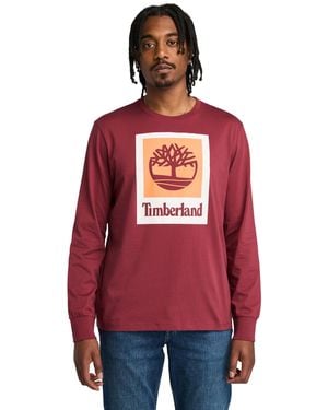 timberland red t shirt