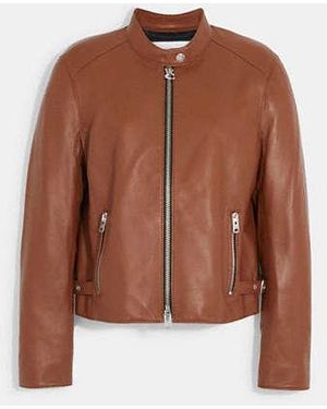 Women's COACH Leather jackets | Lyst