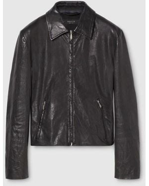 Men's Gucci Leather jackets | Lyst