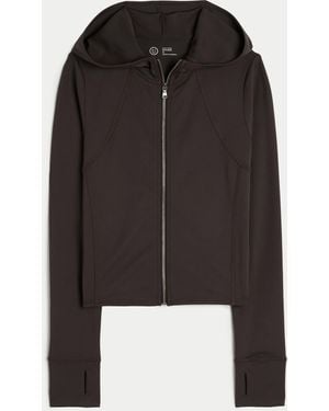 Hollister black zip hoodie store