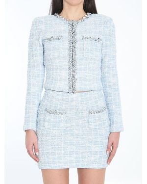 Blue Self-Portrait Jackets for Women | Lyst