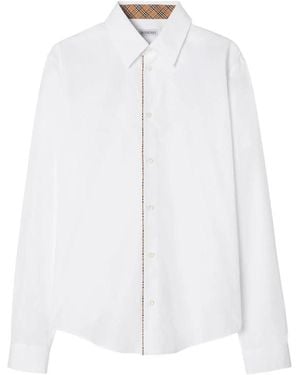 White Burberry Shirts for Men | Lyst