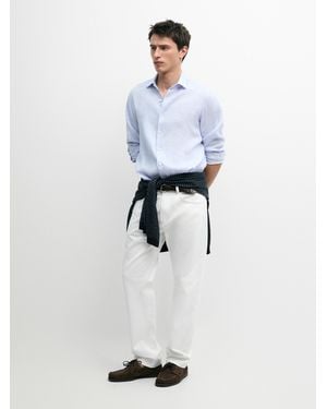 White MASSIMO DUTTI Shirts for Men | Lyst UK