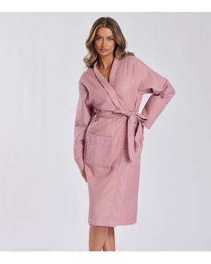 Loungeable Cotton Waffle Dressing Gown New Look in White Lyst UK