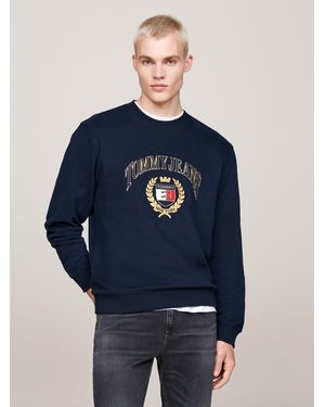 Tommy Hilfiger Sweatshirt Tjm Reg Tj Prep Crest Crew in Blau fur Herren Lyst DE