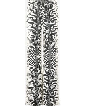 Roberto Cavalli Straight-leg pants for Women | Online Sale up to 81% ...
