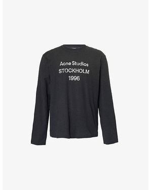 Acne Studios Edden 1996 Logo Long Sleeve T-Shirt in Black Acne Studios Edden 1996 Logo Long Sleeve T-Shirt in Black